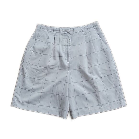 Izod | Shorts | Izod Club High Rise Pleated Shorts Sz Beige Plaid 7 ...